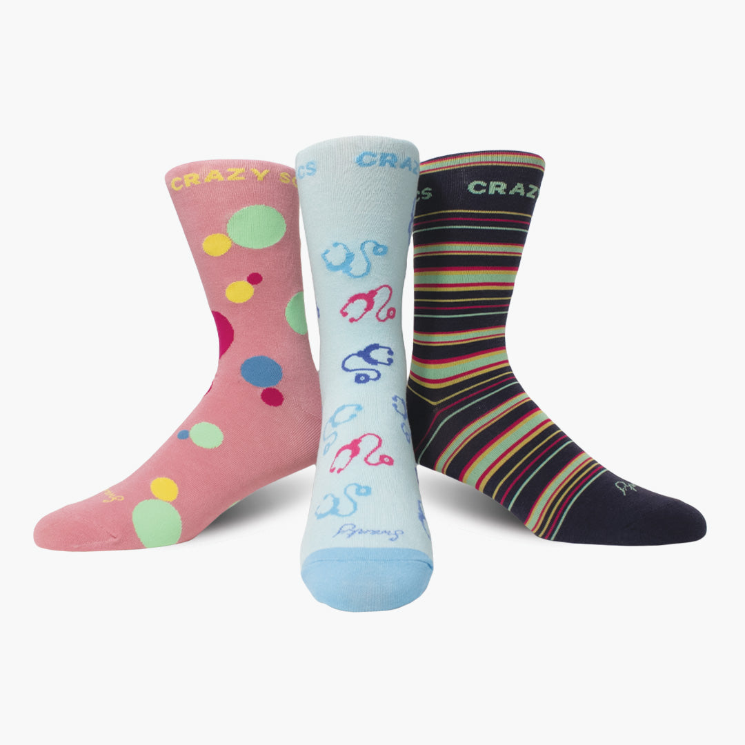 Crazy Socks 4 Docs 3 Pack | Bamboo Gift Set